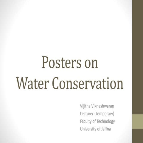 Posters on water conservation | PPTX