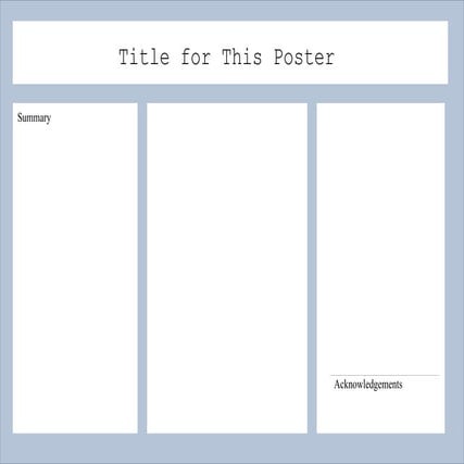 Poster template | PPT