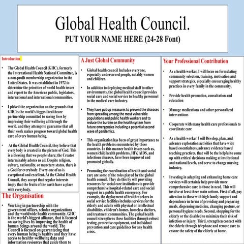 Poster template for global health council edited | PPTX | Infectious ...