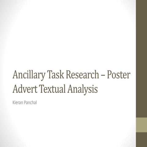 Poster/Advert Textual analysis | PPTX