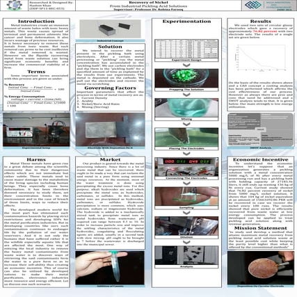 Analysis of Heavy Metals In Waster Water (Poster) | PDF