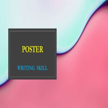 Poster writing [autosaved] | PPTX
