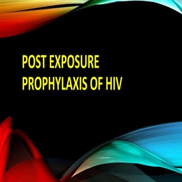 Post exposure prophylaxis of hiv | PPT