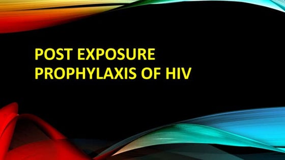 Post exposure prophylaxis PEP | PPSX
