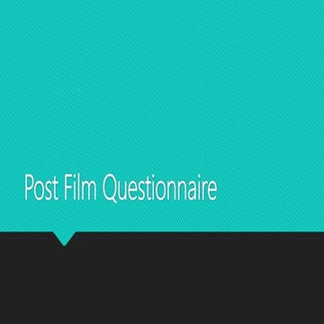 Post Film Questionnaire | PPT