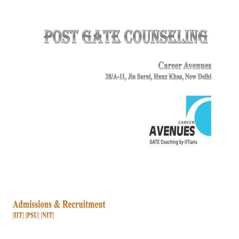 OPPORTUNITIES THROUGH GATE FOR METALLURGY DEPARTMENT | PPT