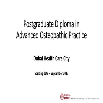 Postgraduate diploma advanced osteopathic practice | PPT