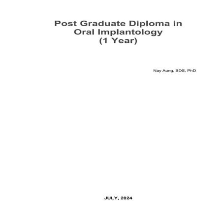 Post Graduate Diploma in Implantology.pdf