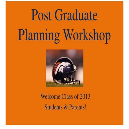 Post Graduate Planning Workshop | PDF