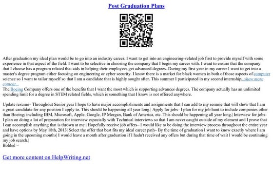 Graduation Day Essay | PDF