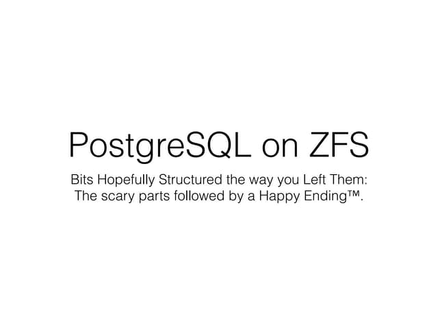 Postgresql Connected Zfs Reindex Schema Updates And The Perils Of Zfs 9457
