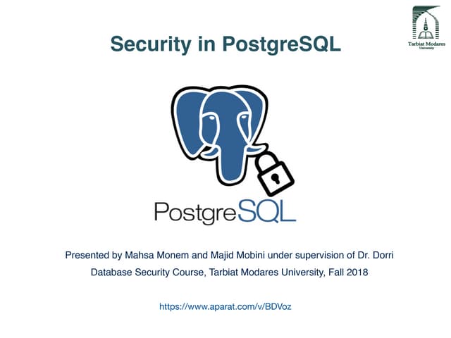 Postgres Seminar Ppt
