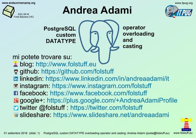 Postgre Sql Custom Datatype Overloading Operator And Casting Ppt