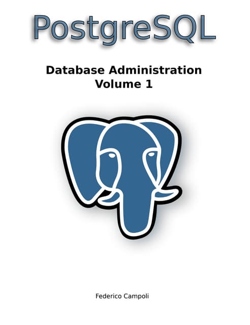 Postgresql Database Administration Volume 1 Pdf