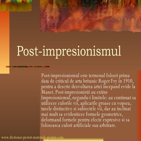 Post Impresionismul | PPT