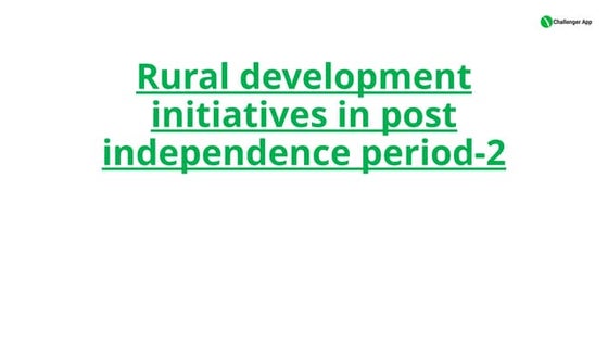 Intensive Agricultural District Programme | PPTX