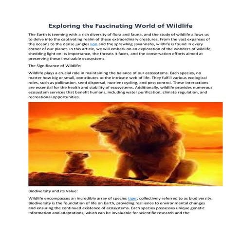 Ethics of Wildlife Management and Conservation | Wildlife Removal ...