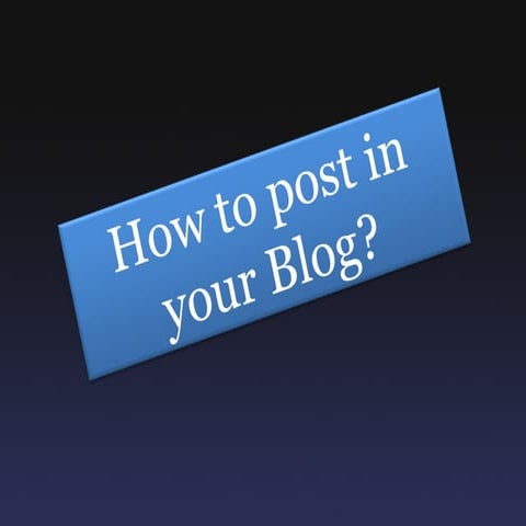 Posting to blog | PPT