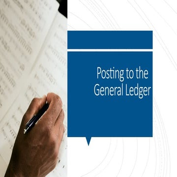Accounting 1A - Posting to General ledger | PPT
