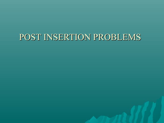 Post insertion instructions in complete denture patients | PPTX