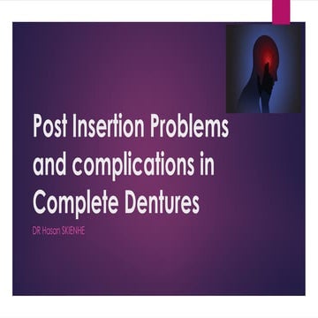 Post Insertion Problems in Complete Dentures.pptx