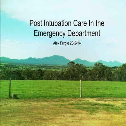 Post intubation care | PPT