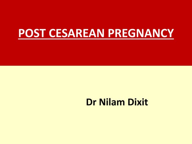 Caesarean section - indications and types | PPTX