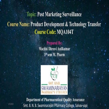 Post marketing surveillance | PPTX