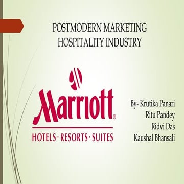 Post modern Marketing hospitality Industry | PPTX