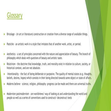 Postmodern glossary | PPTX