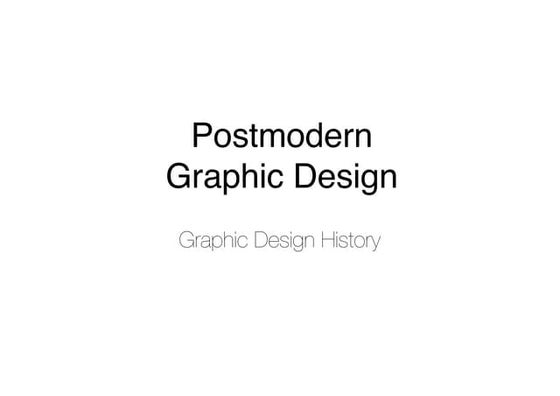 Postmodern Design | PPT