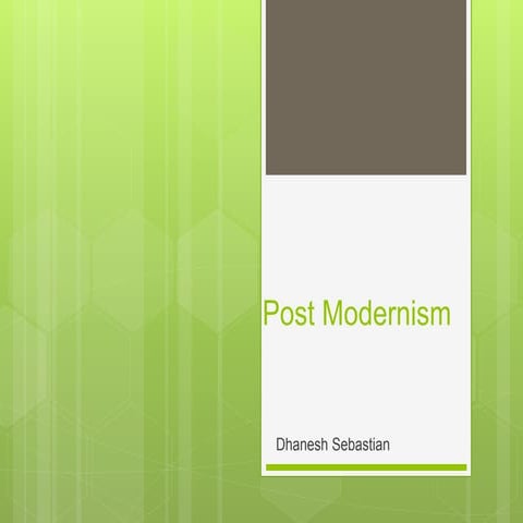 Post modernism- Play, Poetry and Fiction | PPTX