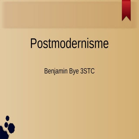 Postmodernisme av Benjamin Bye | ODP