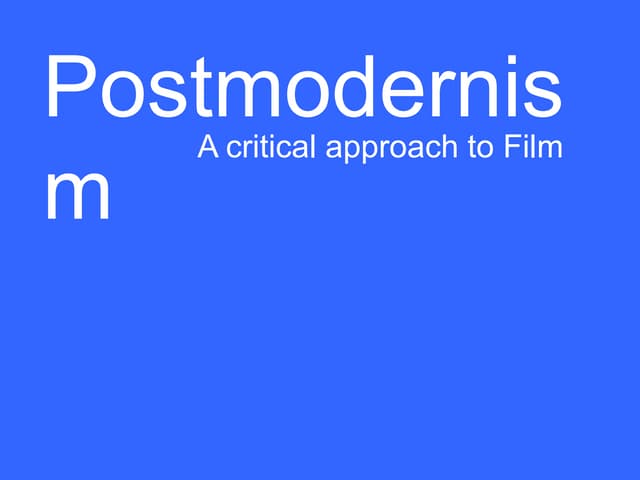 Postmodernism mind map | PPTX
