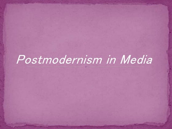 Mass Media in Popular Culture | PPT