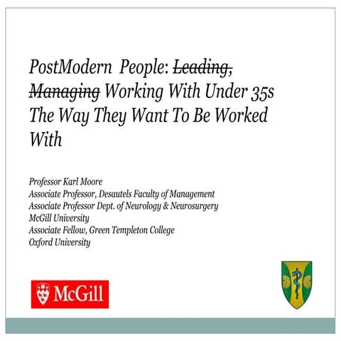 Postmodern management 2014 - based on our forthcoming book, about ...