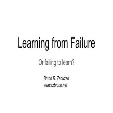 Postmortem - Learning from Failure:... or failing to learn? | PDF