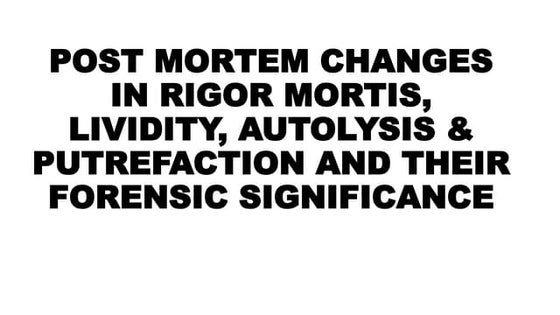 Forensic medicene,putrefaction | PPT