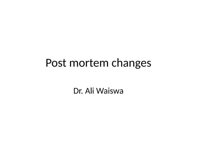 Rigor mortis ppt | PPTX