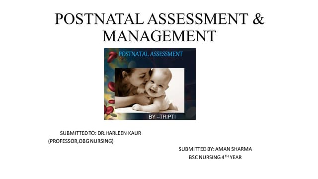 Postnatal Examination | Postnatal Assessment | PPTX