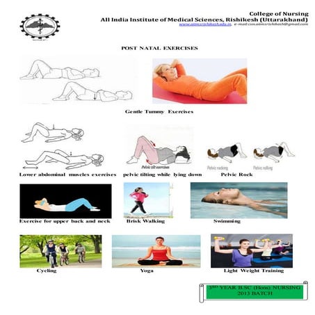 Post natal exercises | DOCX