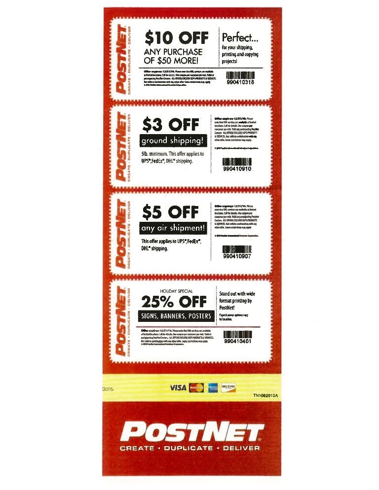 PostNet shipping discounts