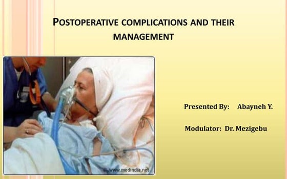 Post operative care | PPT | First Aid | Injuries