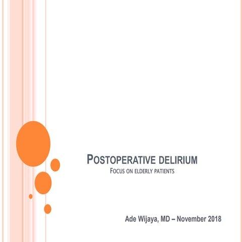 Postoperative Delirium | PPTX