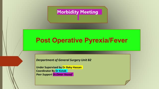 Postoperative fever | PPT