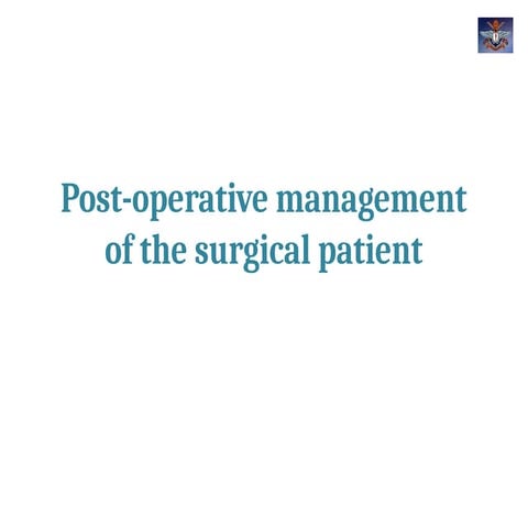 Post operative care | PPT