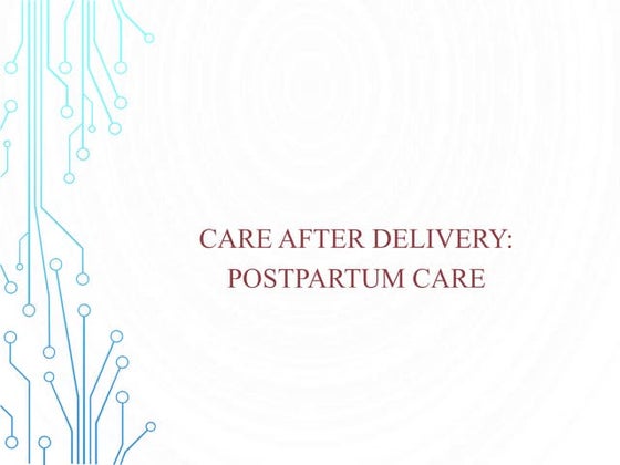 Post natal care | PPTX
