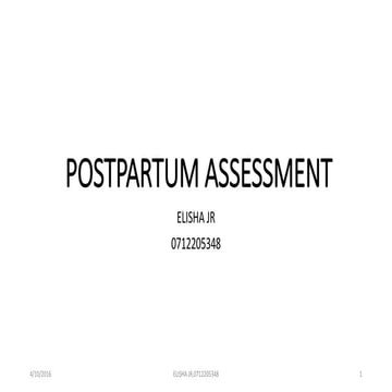 Postnatal Mother Examination - BUBBLE-HE | PPTX