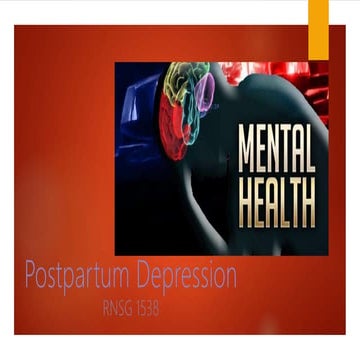Postpartum depression | PPTX