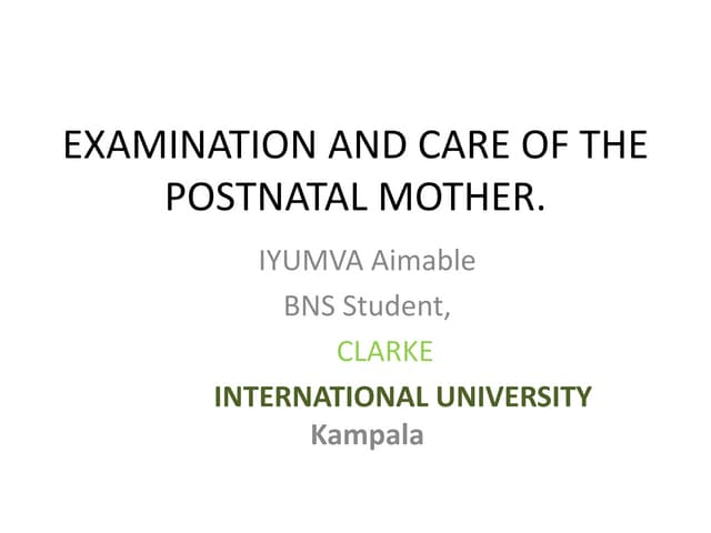 Postnatal Case Assessment-Format | PDF